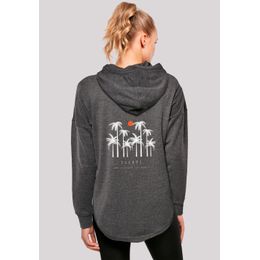 Kapuzenpullover F4NT4STIC "Oversize Escape Discover the World Palm Trees", Damen, Gr. XS, charcoal, Obermaterial: 100% Baumwolle, oversize, Pullover Kapuzenpullover, Discover the World
