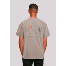 T-Shirt F4NT4STIC "Oversize Escape Discover the World Savannah", Herren, Gr. L, asphalt, Obermaterial: 100% Baumwolle, oversize, Rundhals, ohne Bündchen, Shirts, Discover the World