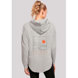 Kapuzenpullover F4NT4STIC "Oversize Escape Discover the World Landscape", Damen, Gr. XS, grau, Obermaterial: 100% Baumwolle, oversize, Pullover, Discover the World