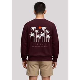 Sweatshirt F4NT4STIC "Escape Discover the World Palm Trees", Herren, Gr. XS, braun (maroon), Obermaterial: 80% Baumwolle, 20% Polyester, regular fit, Rundhals, ohne B&uuml;ndchen, Sweatshirts Sweatshirt, Discover the World