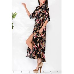 LA Angels Kleid in Schwarz/ Orange/ Pink - 55% | Größe S | Damen-kleider