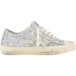 Golden Goose Deluxe Brand Golden Goose Low-Top Sneaker - Dames V- Star 2 Sneaker Metallic - Gr. 39 (EU) - in Gunmetal - f&uuml;r Damen