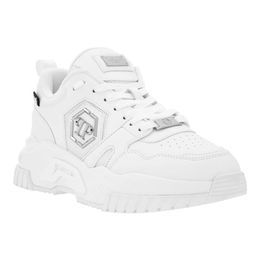 Philipp Plein Low-Top Sneaker - Lo-Top Turnschuhe Hexagon - Gr. 42 (EU) - in Wei&szlig; - f&uuml;r Damen