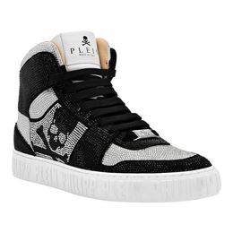 Philipp Plein Low-Top Sneaker - Hightop-Sneaker Notorious Mit Schmucksteinen - Gr. 41 (EU) - in Schwarz - f&uuml;r Damen