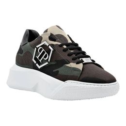 Philipp Plein Low-Top Sneaker - Runner Sneaker Godzilla - Gr. 42 (EU) - in Gr&uuml;n - f&uuml;r Damen