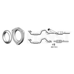 Ernst Katalysator Set Mitte für VAG 1J0253023 1J0131089BX 1J0253023X 753074