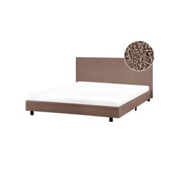Beliani Doppelbett ALBI in Braun/Schwarz - (W) 175 x (H) 94 x (L) 211 cm | Gr.: onesize