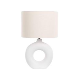 Beliani Tischleuchten VENTA in Wei&szlig;/Beige - (W) 38 x (H) 58 x (L) 38 cm | Gr.: onesize