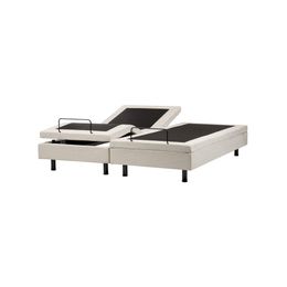 Beliani Doppelbett DUKE II in Beige/Schwarz - (W) 180 x (H) 37 x (L) 200 cm | Gr.: onesize