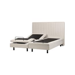 Beliani Doppelbett DUKE II in Beige - (W) 180 x (H) 120 x (L) 216 cm | Gr.: onesize