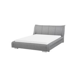 Beliani Doppelbett NANTES in Grau/Silber - (W) 188 x (H) 97 x (L) 237 cm | Gr.: onesize