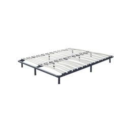Beliani Freistehender Lattenrost COMBOURG in Schwarz - (W) 160 x (H) 18 x (L) 200 cm | Gr.: onesize