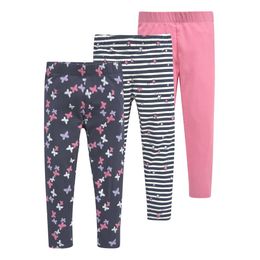 Kidsworld 3er-Set: Leggings in Dunkelblau/ Pink | Gr.: 104