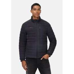 Camel Active Lederjacke mit Stehkragen und Brusttasche in Navyblau | Gr.: 48