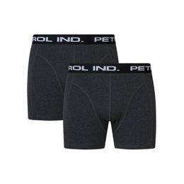PETROL INDUSTRIES Boxershorts Petrol Logo Einfarbig in Schwarz | Gr.: S