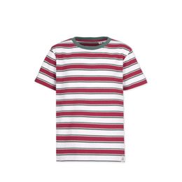 Band of Rascals T-Shirt " Dual Stripe " in brick-red-cilantro-green | Gr.: 140