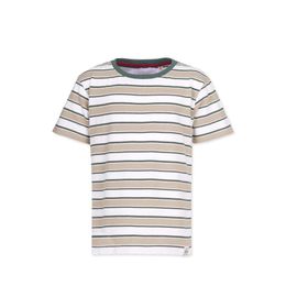 Band of Rascals T-Shirt " Dual Stripe " in clay-cilantro-green | Gr.: 158