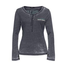 Queen Kerosin Longsleeve Forever 2 Wheels in grau | Gr.: L