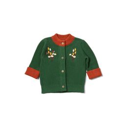 Little Green Radicals Bio-Strickjacke in Gr&uuml;n | Gr.: 7-8 Jahre