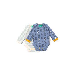 Little Green Radicals Bio-Baby-Bodysuit 2er-Pack in Blau | Gr.: 3-6 MONATE