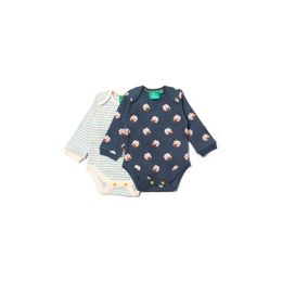 Little Green Radicals Bio-Baby-Bodysuit 2er-Pack in Blau | Gr.: 3-6 MONATE