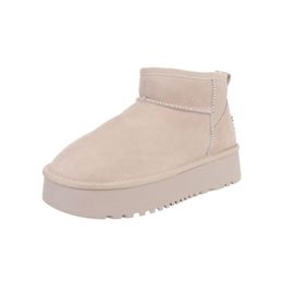 Ital-Design Stiefelette in Beige | Gr.: 42
