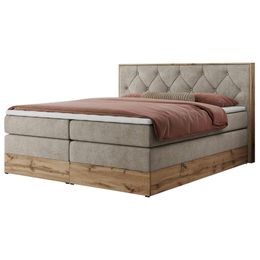 Höffner Boxspringbett mit Bettkasten Veneto King beige Maße (cm): B: 188 H: 115 » Höffner