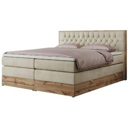 Höffner Boxspringbett mit Bettkasten Amore King beige Maße (cm): B: 208 H: 115 » Höffner