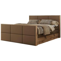 Höffner Boxspringbett mit Bettkasten Albero 2 King Duo ¦ braun ¦ Maße (cm): B: 188 H: 113 » Höffner