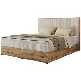 Höffner Boxbett mit Bettkasten Wood Classic ¦ beige ¦ Maße (cm): B: 184 H: 120 » Höffner