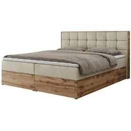 Höffner Boxbett mit Bettkasten Albero 1 ¦ beige ¦ Maße (cm): B: 148 H: 104 » Höffner