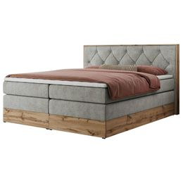 H&ouml;ffner Boxspringbett mit Bettkasten Veneto King &brvbar; grau &brvbar; Ma&szlig;e (cm): B: 168 H: 115 &raquo; H&ouml;ffner
