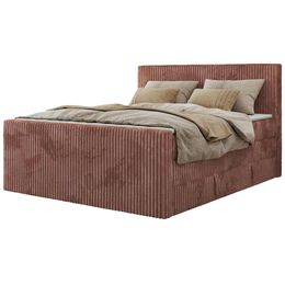 Höffner Boxspringbett mit Bettkasten Tiliano King Duo ¦ rosa/pink ¦ Maße (cm): B: 204 H: 119 » Höffner