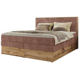 Höffner Boxspringbett mit Bettkasten Wood Classic King rosa/pink Maße (cm): B: 164 H: 120 » Höffner