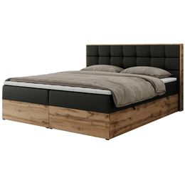 Höffner Boxbett mit Bettkasten Albero 1 ¦ schwarz ¦ Maße (cm): B: 208 H: 104 » Höffner