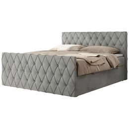 Höffner Boxbett mit Bettkasten Miren Duo ¦ grau ¦ Maße (cm): B: 141 H: 110 » Höffner