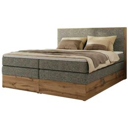 Höffner Boxspringbett mit Bettkasten Wood Classic King grau Maße (cm): B: 164 H: 120 » Höffner