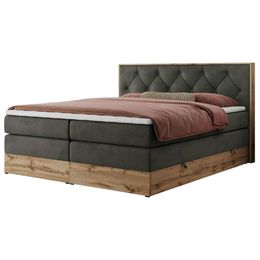 Höffner Boxspringbett mit Bettkasten Veneto King ¦ grau ¦ Maße (cm): B: 168 H: 115 » Höffner
