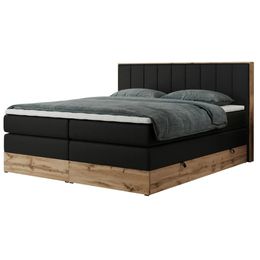 Höffner Boxspringbett mit Bettkasten Bellissimo King ¦ schwarz ¦ Maße (cm): B: 168 H: 115 » Höffner