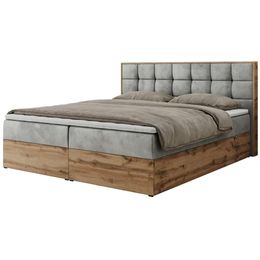 Höffner Boxbett mit Bettkasten Albero 1 ¦ grau ¦ Maße (cm): B: 168 H: 104 » Höffner