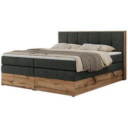 Höffner Boxspringbett mit Bettkasten Albero 1 King ¦ grau ¦ Maße (cm): B: 128 H: 113 » Höffner