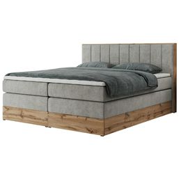 Höffner Boxspringbett mit Bettkasten Bellissimo King ¦ grau ¦ Maße (cm): B: 208 H: 115 » Höffner