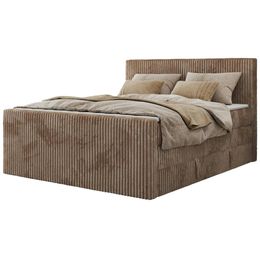 Höffner Boxspringbett mit Bettkasten Tiliano King Duo ¦ braun ¦ Maße (cm): B: 164 H: 119 » Höffner