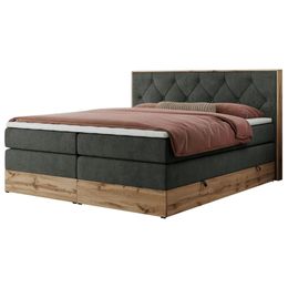 Höffner Boxspringbett mit Bettkasten Veneto King ¦ grau ¦ Maße (cm): B: 148 H: 115 » Höffner
