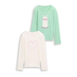Tom Tailor Shirt girl Green, White size 128/134