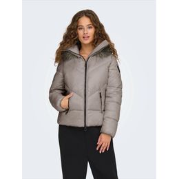 Only Jacke 'ONLFEVER' Damen Gr&ouml;&szlig;e M greige / schwarz Winterjacke