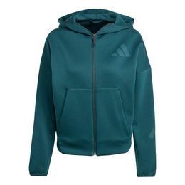 adidas Sportswear Athletic Zip-Up Hoodie 'Z.N.E.' female Green size XL