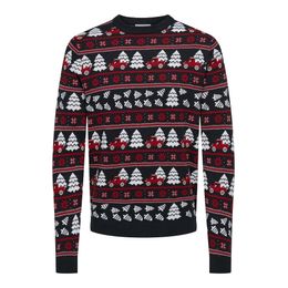 Only & Sons Only & Sons Pullover 'ONSXmas' Herren Gr&ouml;&szlig;e S nachtblau / karminrot / wei&szlig;