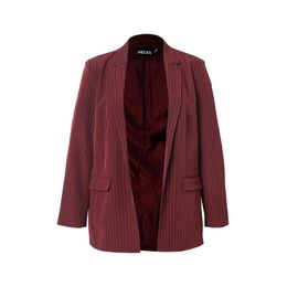 Pieces Curve Blazer 'PCBOZZY' Damen Gr&ouml;&szlig;e 54 cranberry / wei&szlig;