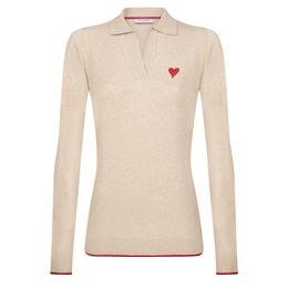Felix Hardy Pullover Damen Gr&ouml;&szlig;e L beige / rot